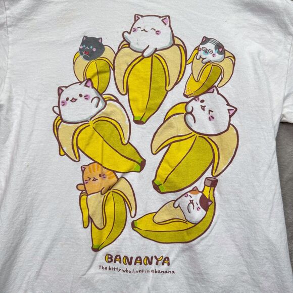 CrunchyRoll | Shirts | Bananya And The Curious Bunch Kitty Lives Banana ...
